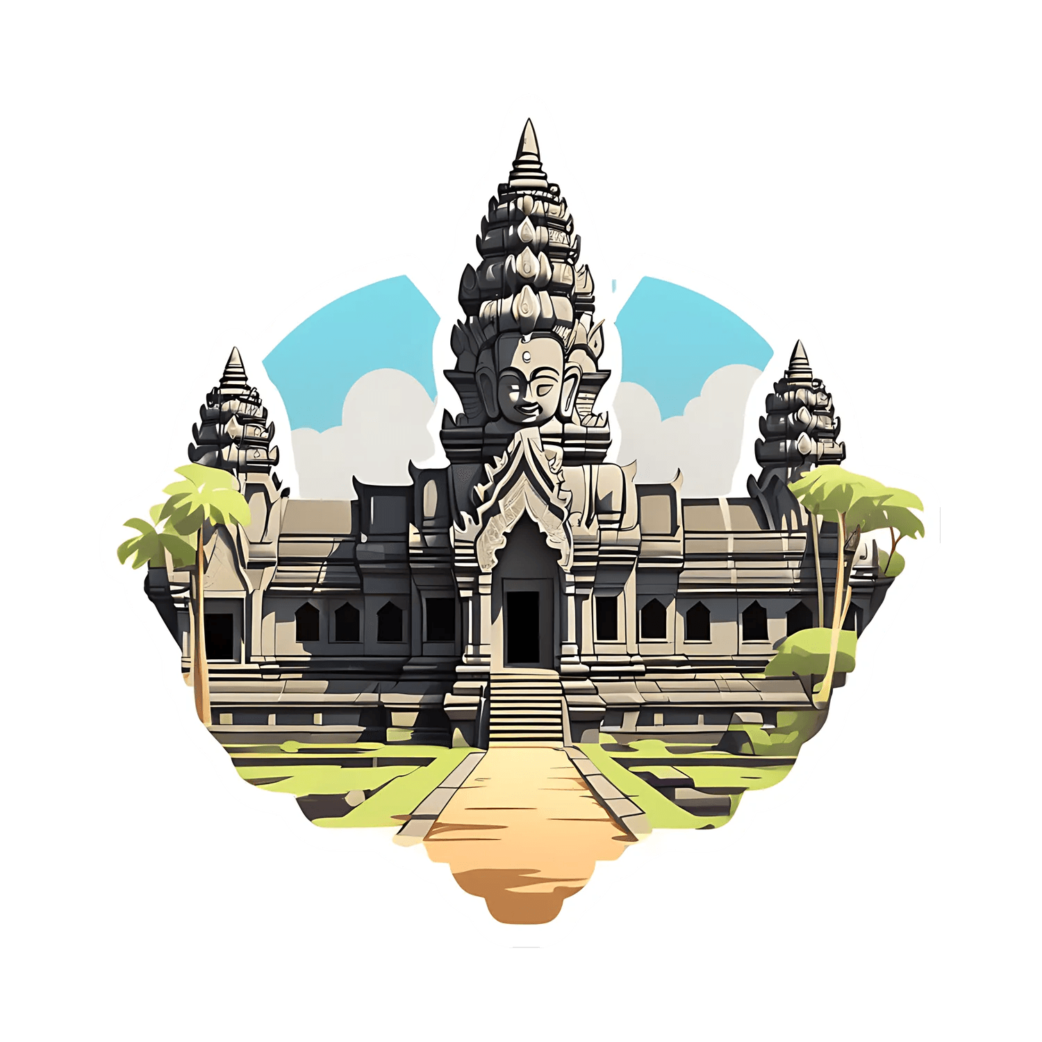 Angkor Wat Temple - Sticker – Heat Press Transfer
