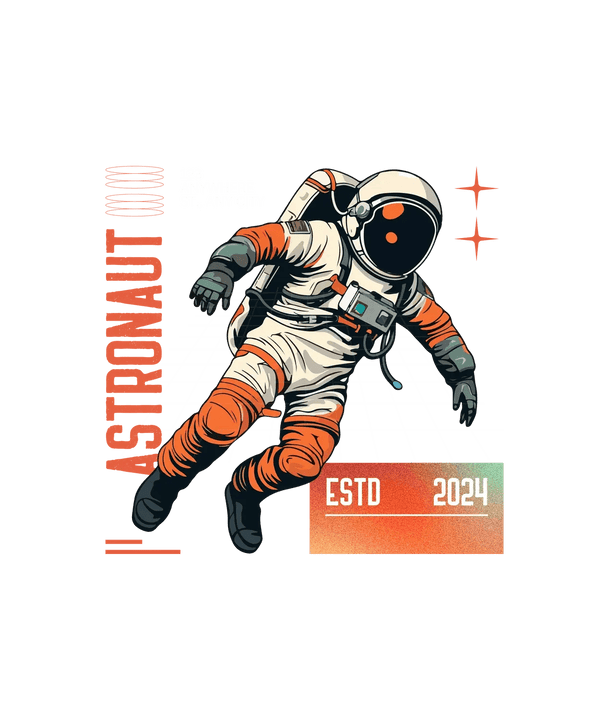 Astronaut ESTD 2024 - DTF Ready to Press – Heat Press Transfer