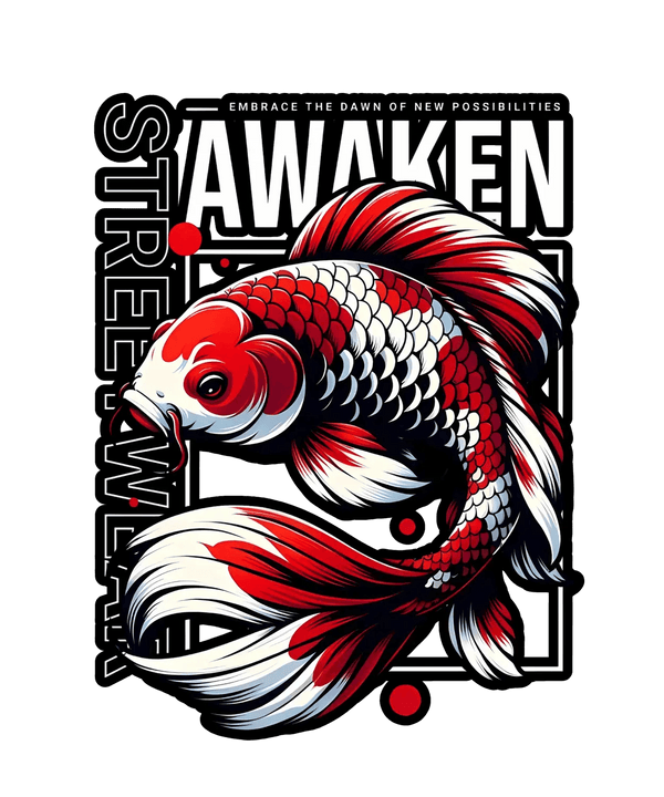 Awaken Koi Fish - DTF Ready to Press – Heat Press Transfer