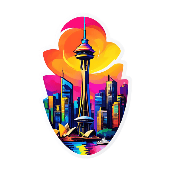 Cityscape Sunset - Sticker – Heat Press Transfer