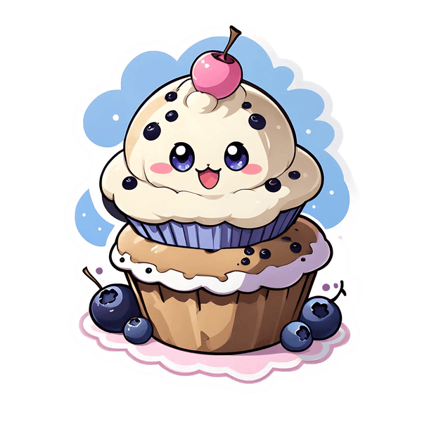 Cupcake Charm - Cute Sticker – Heat Press Transfer