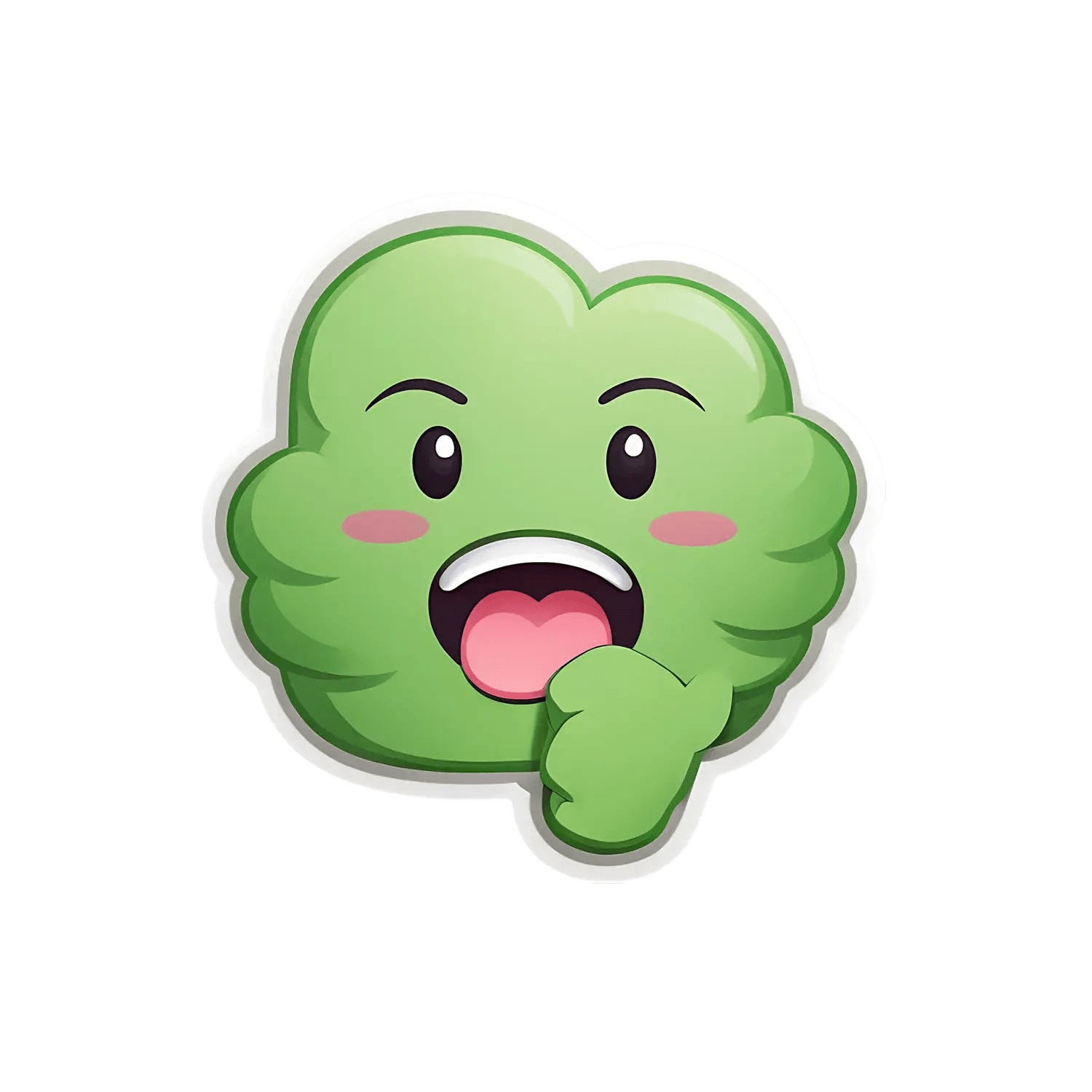 Cute Green Character - Sticker – Heat Press Transfer