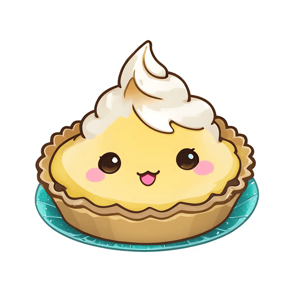 Cute Pie Sticker - Lovable Dessert Design – Heat Press Transfer