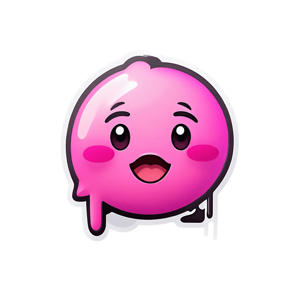 Cute Pink Blob - Sticker – Heat Press Transfer