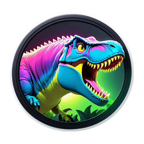 Dinosaur Decal - Vibrant T-Rex Sticker – Heat Press Transfer