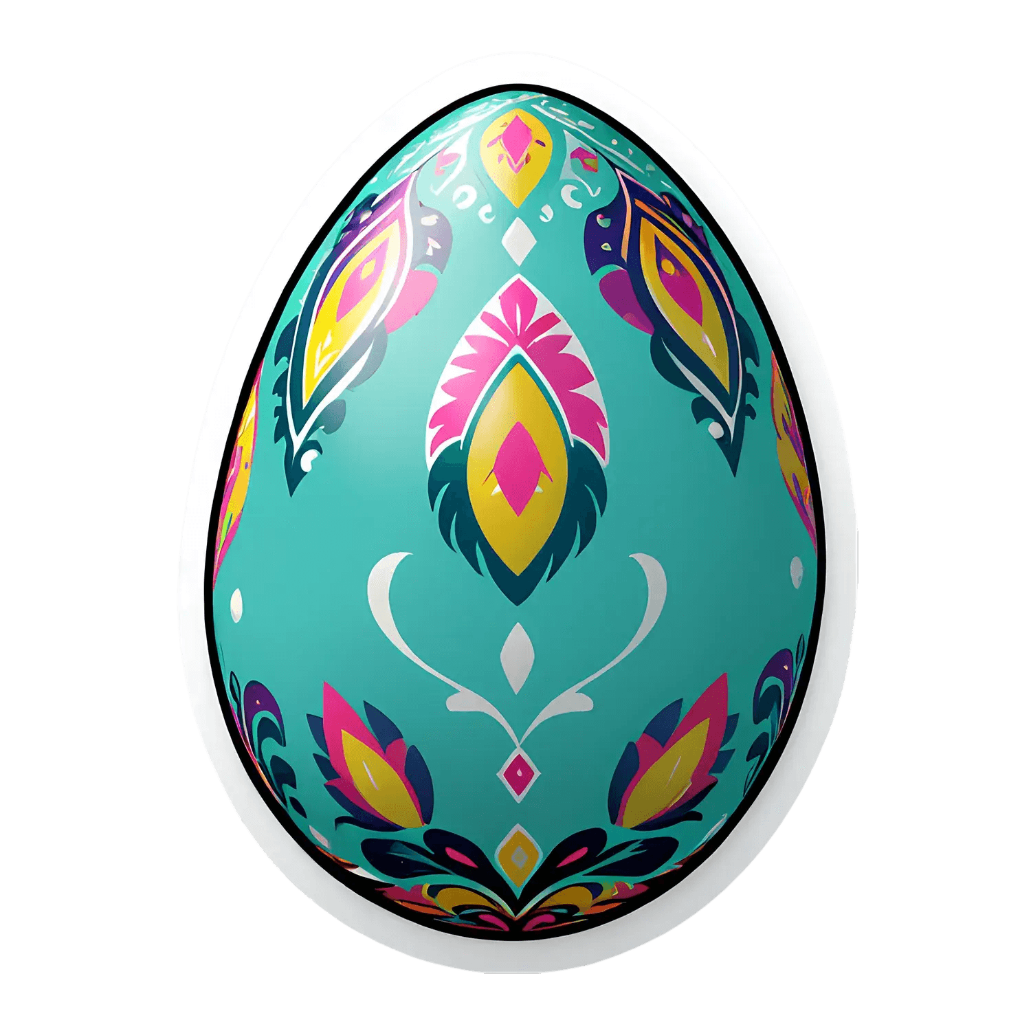 Easter Egg Sticker - Decorative UV DTF Design – Heat Press Transfer