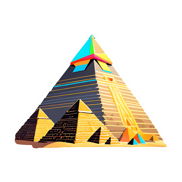 Egyptian Pyramids Sticker - Vibrant Design – Heat Press Transfer
