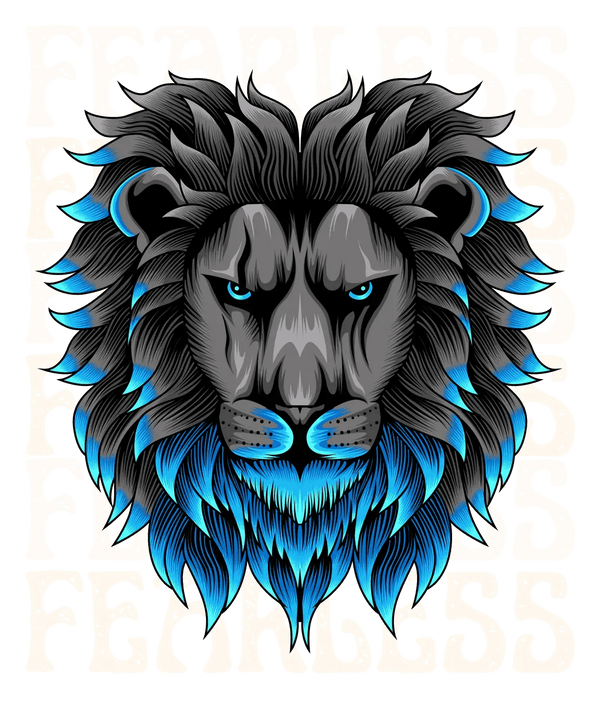 Fearless Lion - DTF Ready to Press – Heat Press Transfer