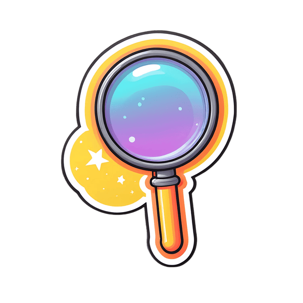 Galactic Magnifying Glass - Sticker – Heat Press Transfer