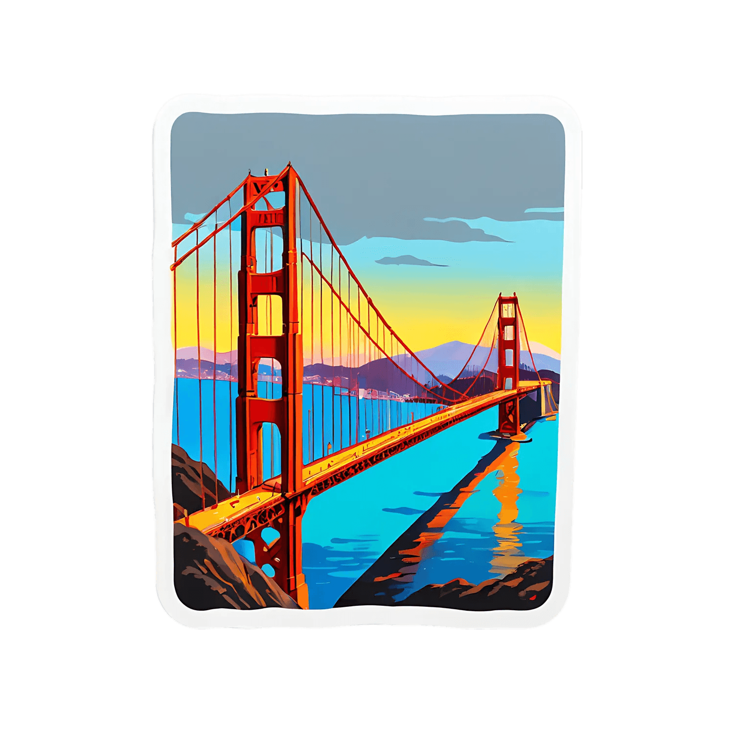 Golden Gate Bridge - Landscape Sticker – Heat Press Transfer
