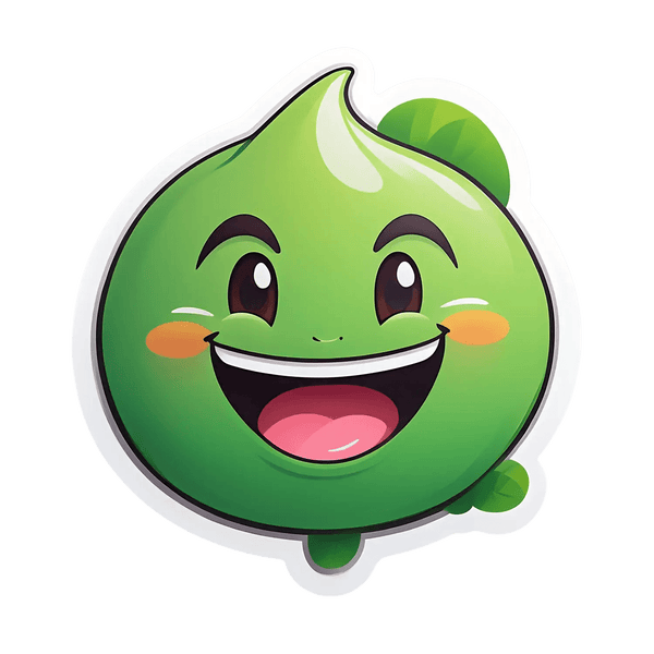 Happy Lime Character - Sticker – Heat Press Transfer