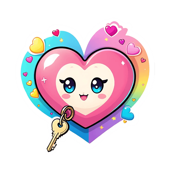 Kawaii Heart - Cute Sticker – Heat Press Transfer