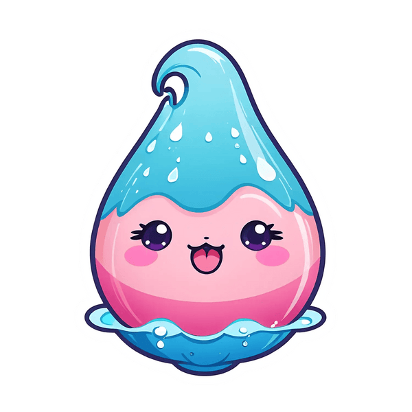 Kawaii Water Drop - Sticker – Heat Press Transfer