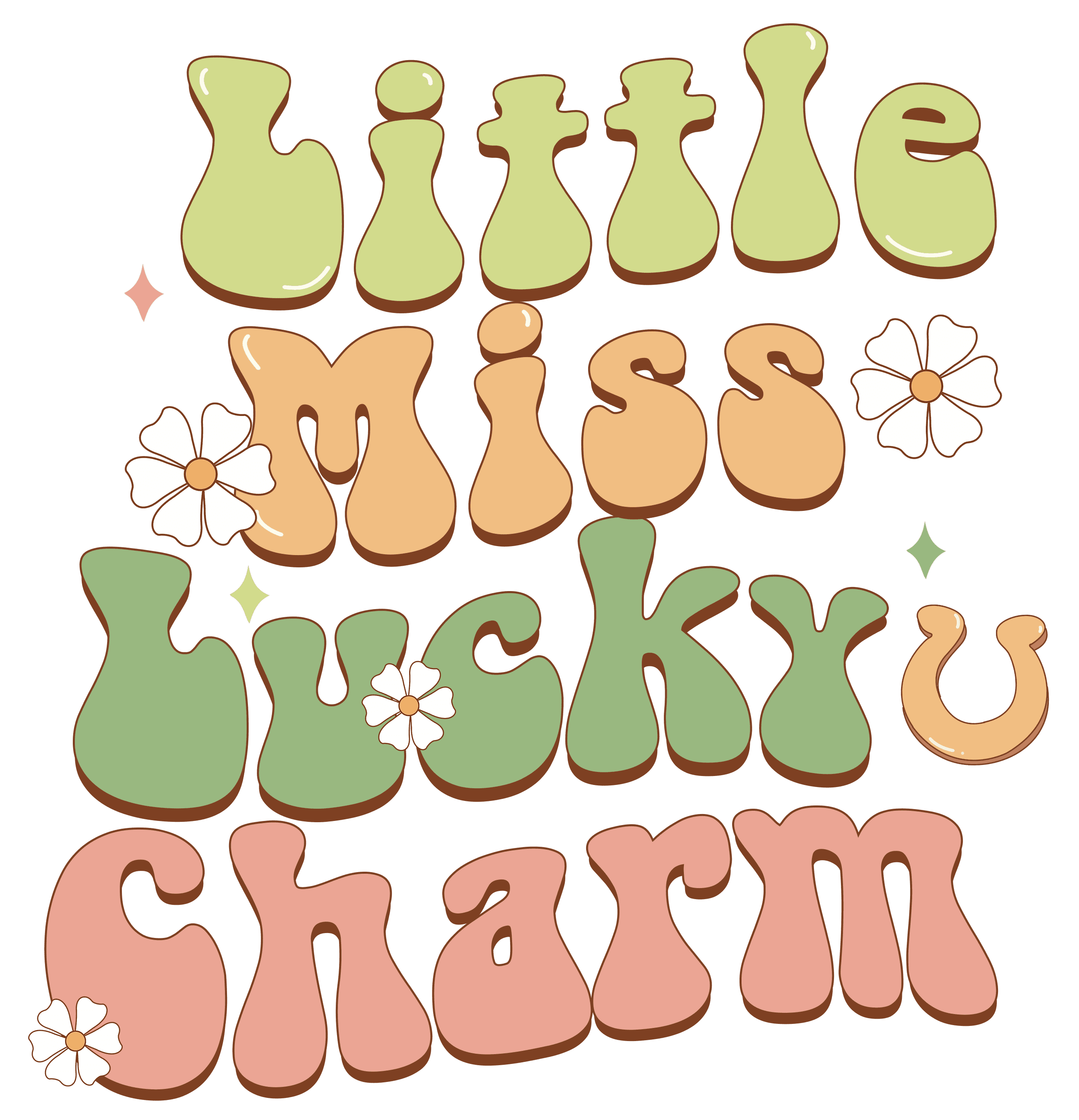 Little Miss Lucky Charm Design - DTF Ready To Press – Heat Press Transfer