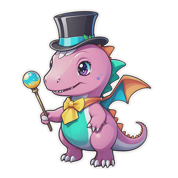 Magical Dinosaur - Sticker – Heat Press Transfer