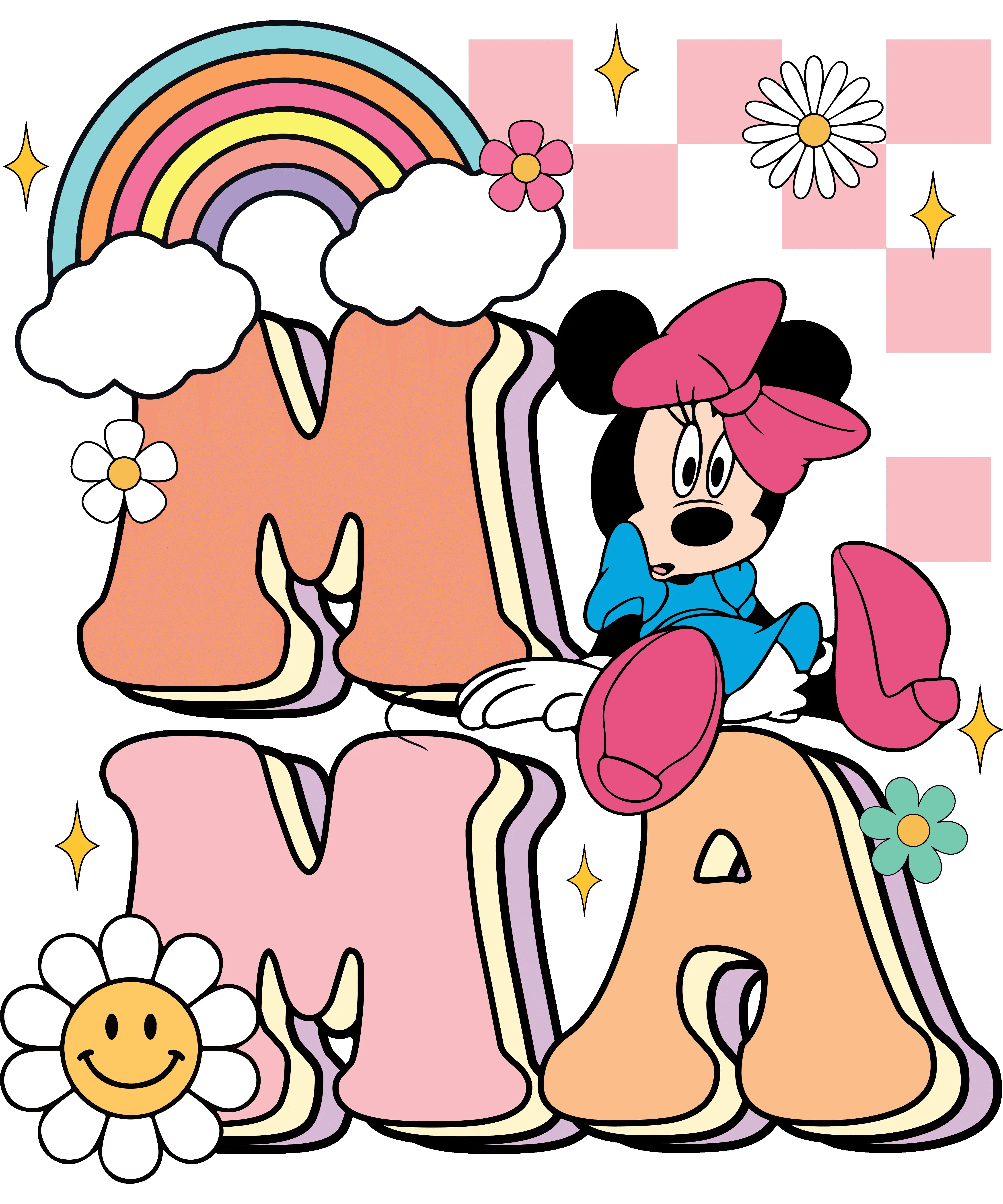 Mama Minnie Mouse Design - DTF Ready To Press – Heat Press Transfer