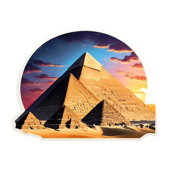 Pyramid Sunset - Sticker – Heat Press Transfer