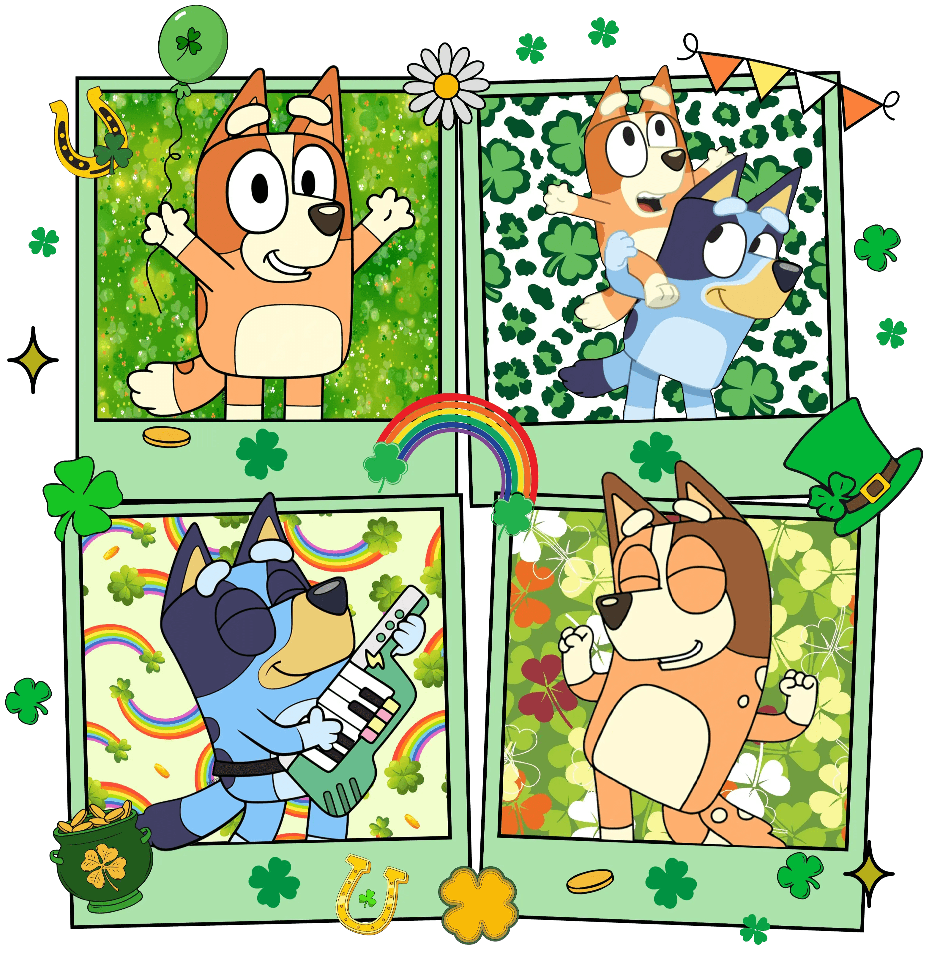 Saint Patrick's Day Bluey Party - DTF Ready To Press – Heat Press Transfer