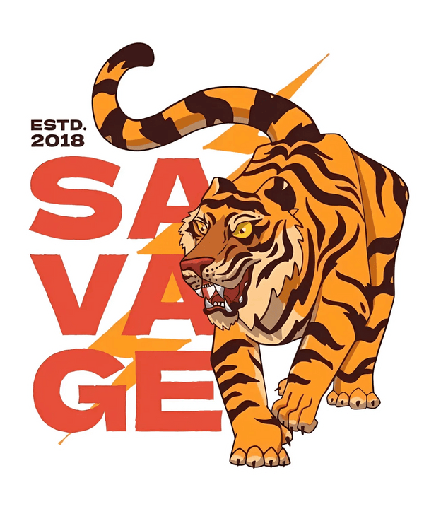 Savage Tiger - DTF Ready to Press – Heat Press Transfer