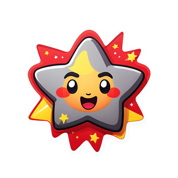 Star Smile - Sticker – Heat Press Transfer