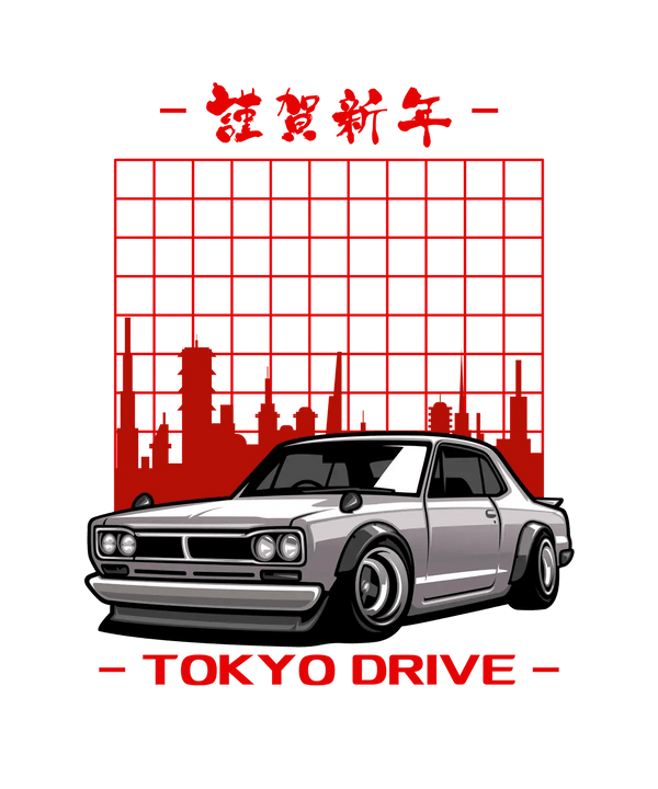 Tokyo Drive Car - DTF Ready to Press – Heat Press Transfer