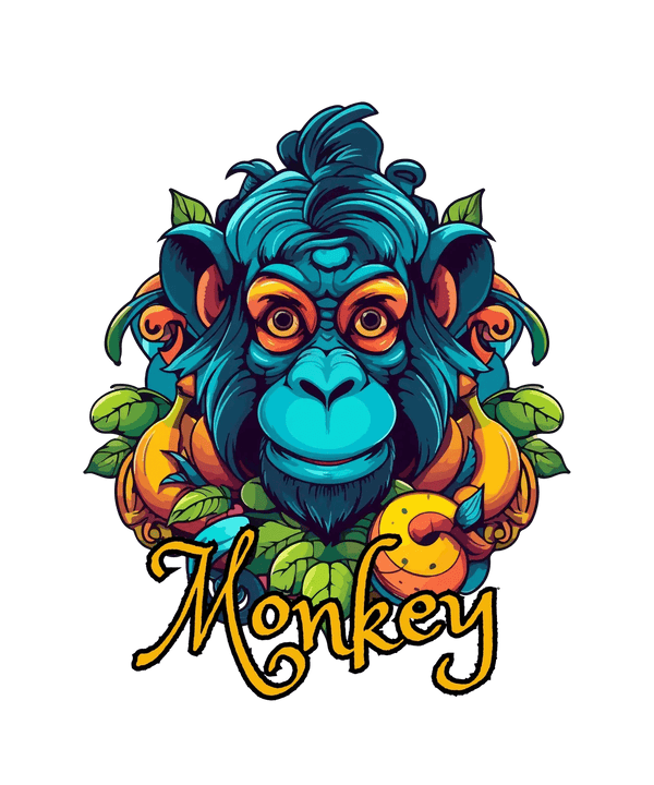 Tropical Monkey - DTF Ready to Press – Heat Press Transfer