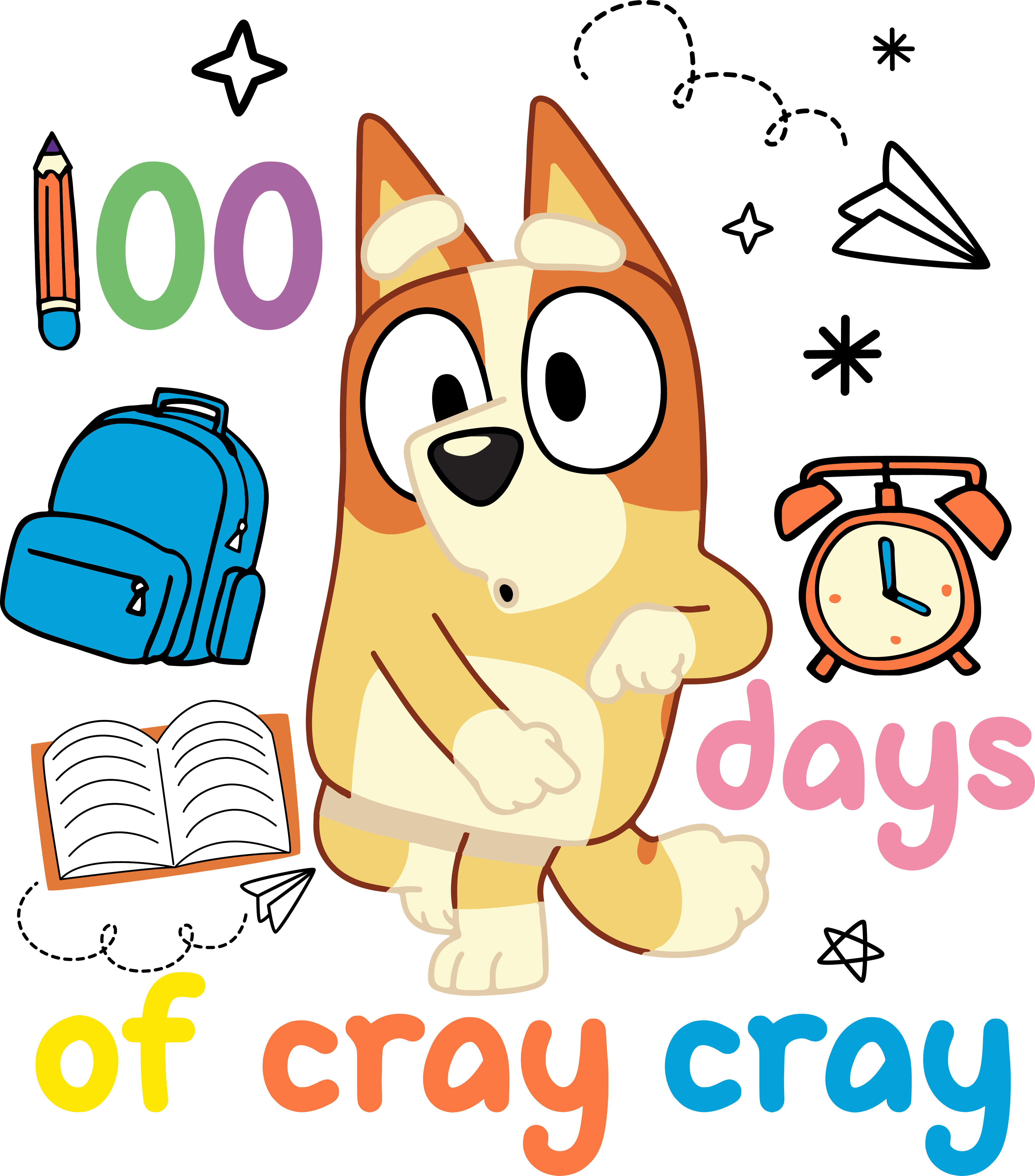 Bingo 100 Days of Cray Cray School Design | Heat Press Transfer